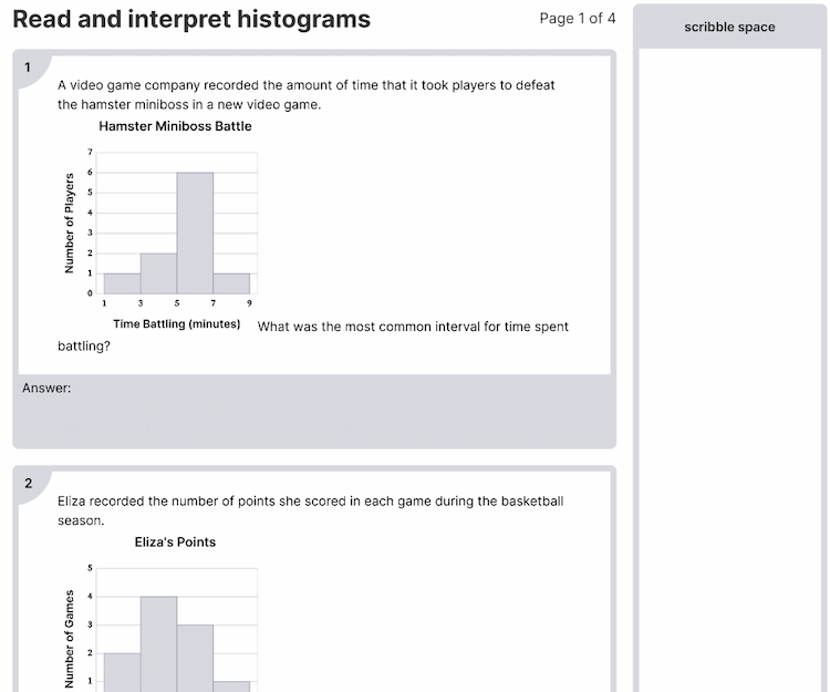 Read And Interpret Histograms Worksheets [PDF] (6.NS.C.8): 6th Grade Math
